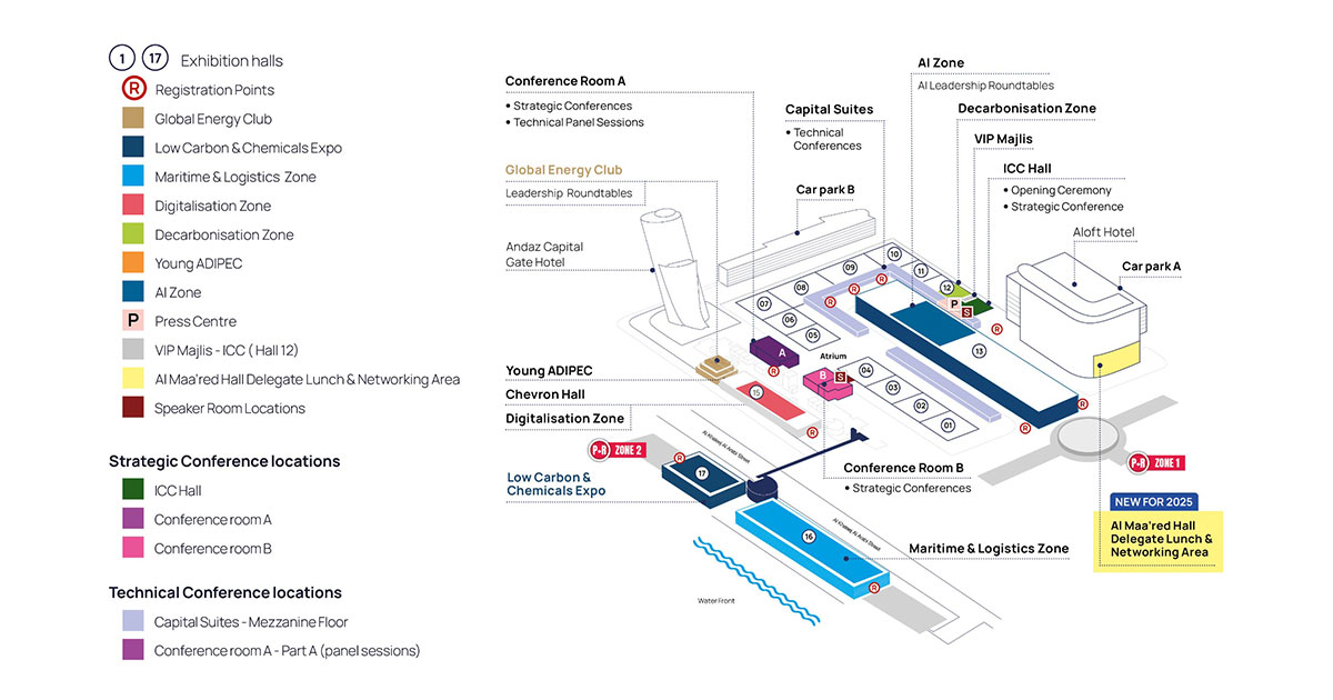 Explore the ADIPEC floorplan